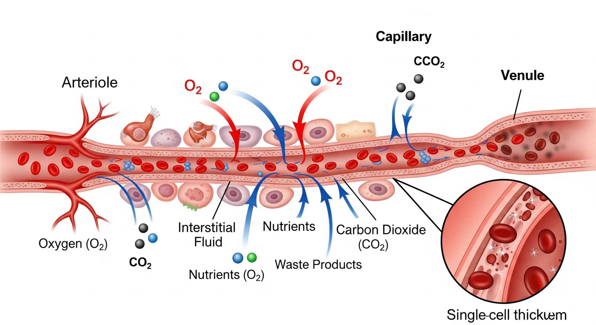 What Function Do Capillaries Serve in the Cardiovascular System