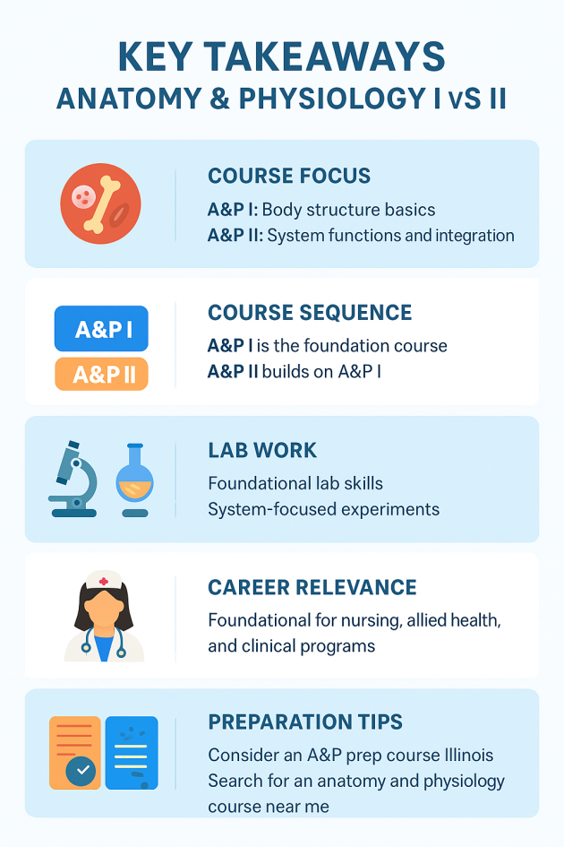 Anatomy and Physiology I vs II: Key Differences Explained